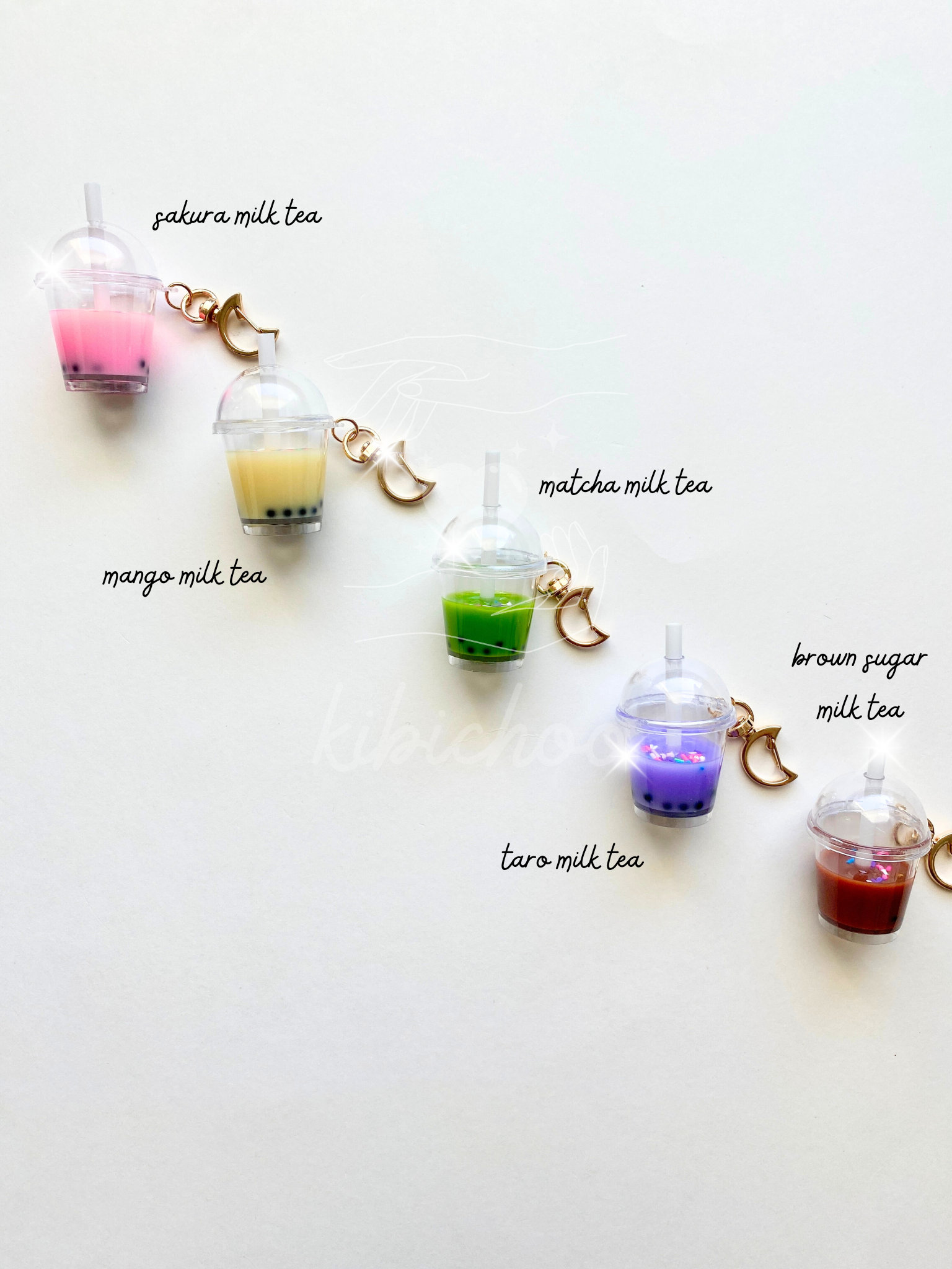 Boba Milk Tea Keychain Bubble Tea Drink Key Ring Kawaii Drink Key Chain ...