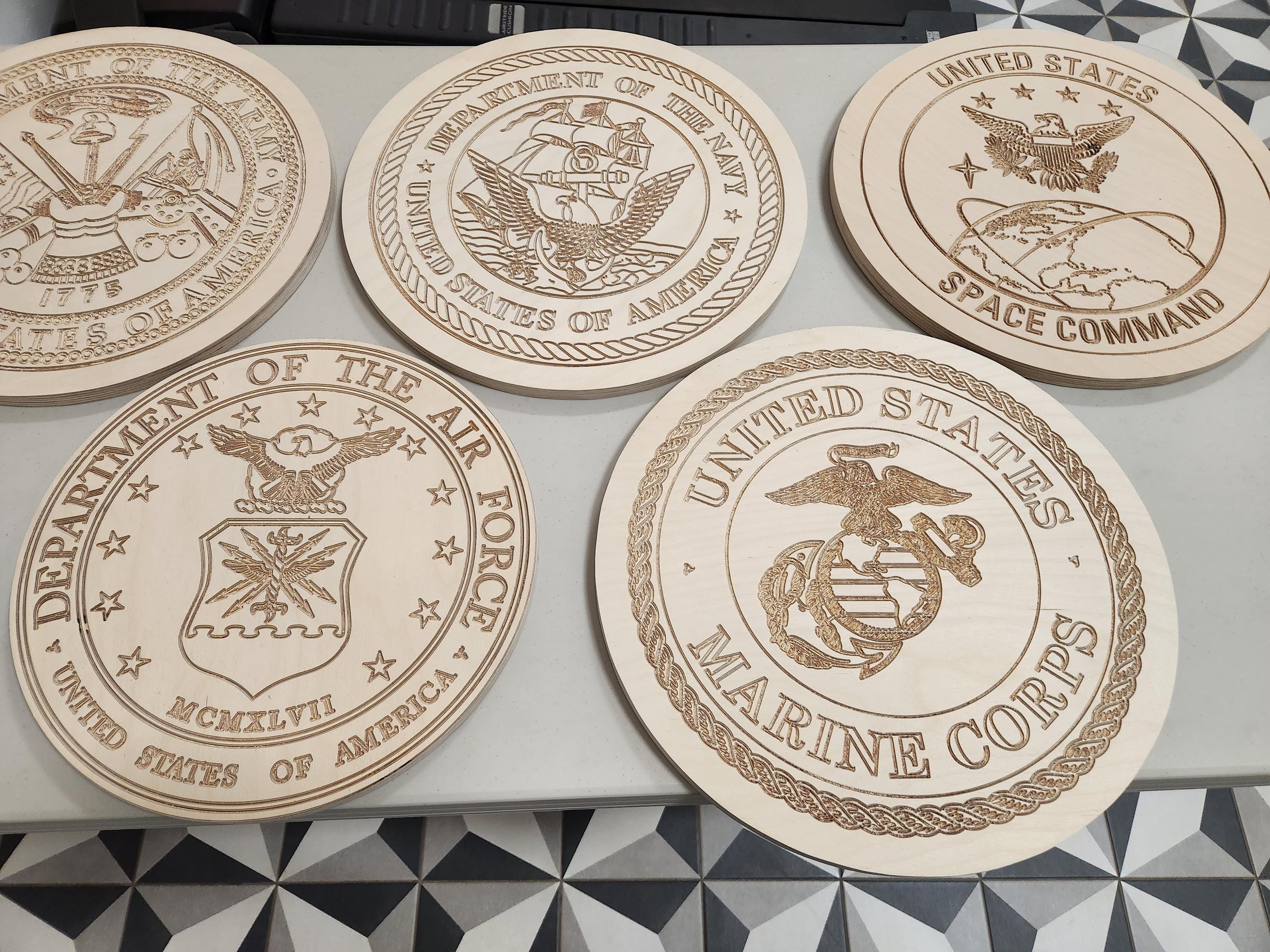 US Military Seal or Emblem USAF Navy Army Marines Coast Guard - Etsy