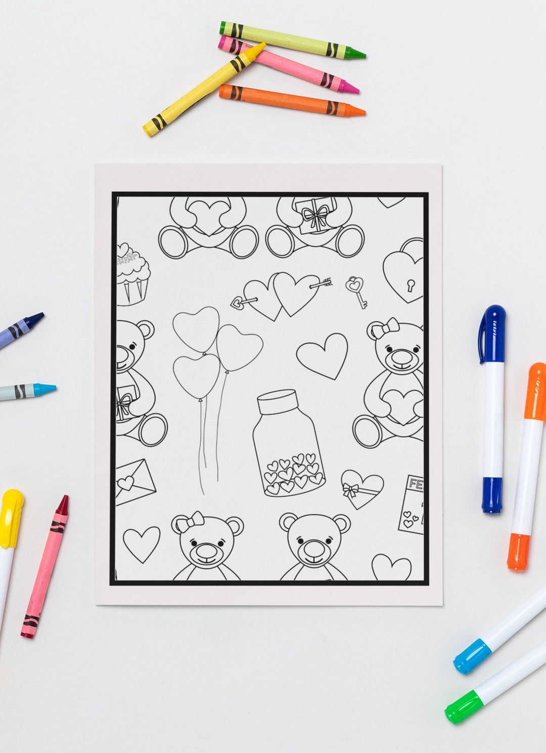 Valentines Day Coloring Pages for Classroom Parties, Valentines Gift ...