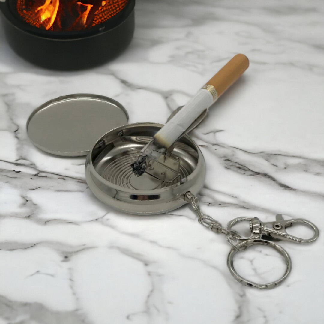 Mini Pocket Ashtray With Keychain - Etsy