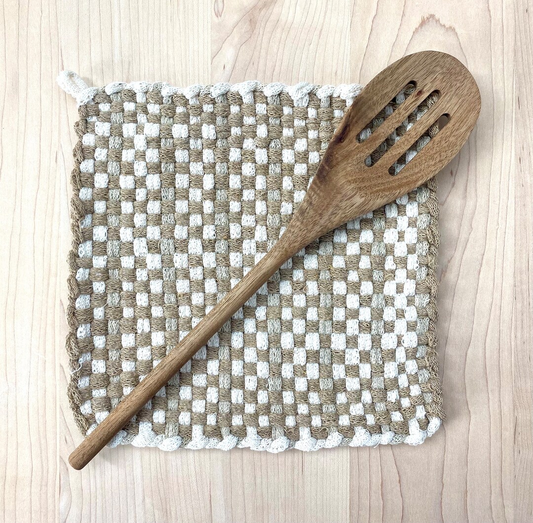 Handmade Woven Potholder Large Hot Pad Trivet 8 X 8 Pro Size Loom - Etsy
