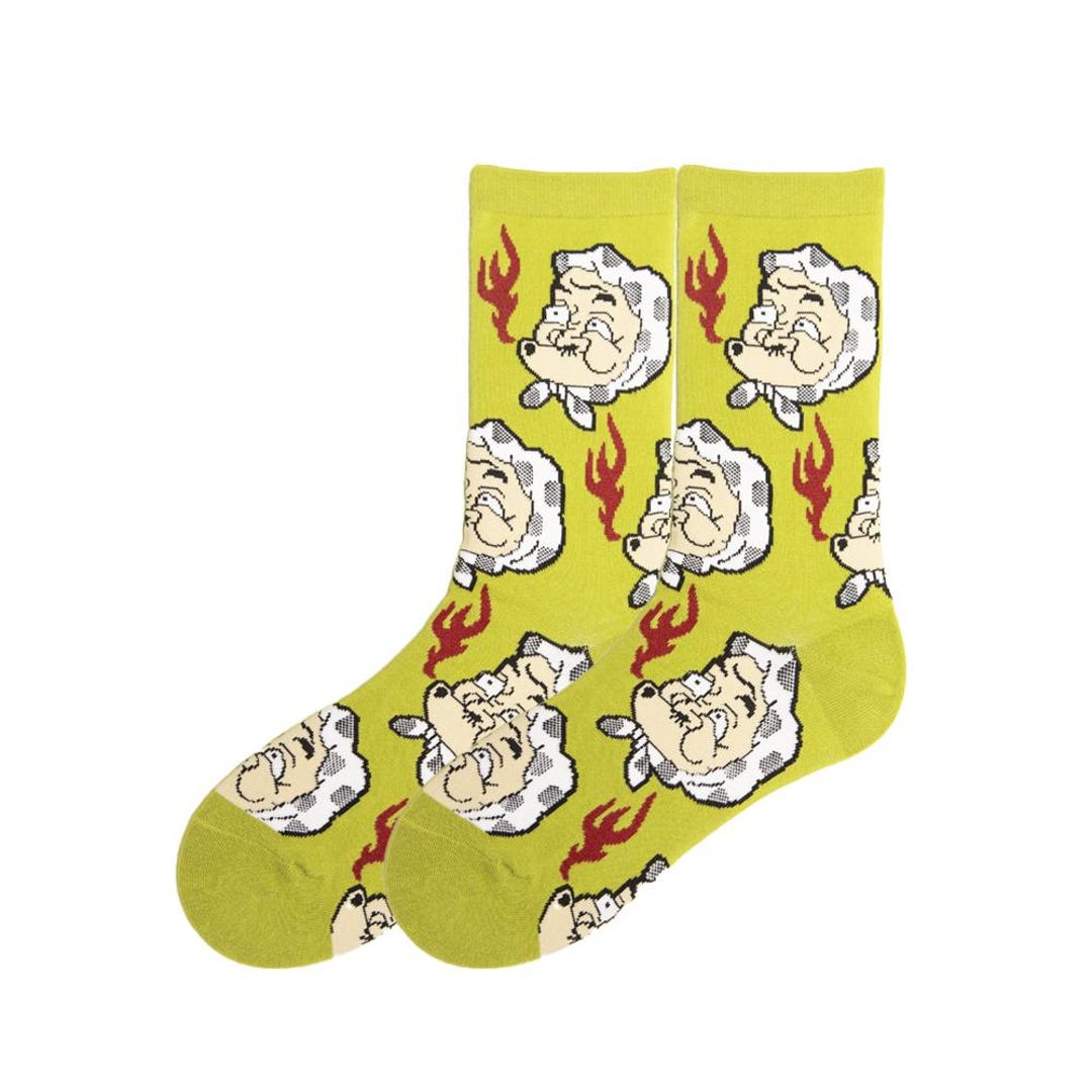 Japanese Fire Monster Crew Socks – Fun, Quirky, and Bold | Stylish ...