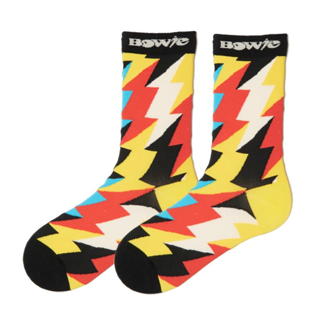 David Bowie Inspired Lightning Bolt Color Crew Socks | Bold, Colorful ...