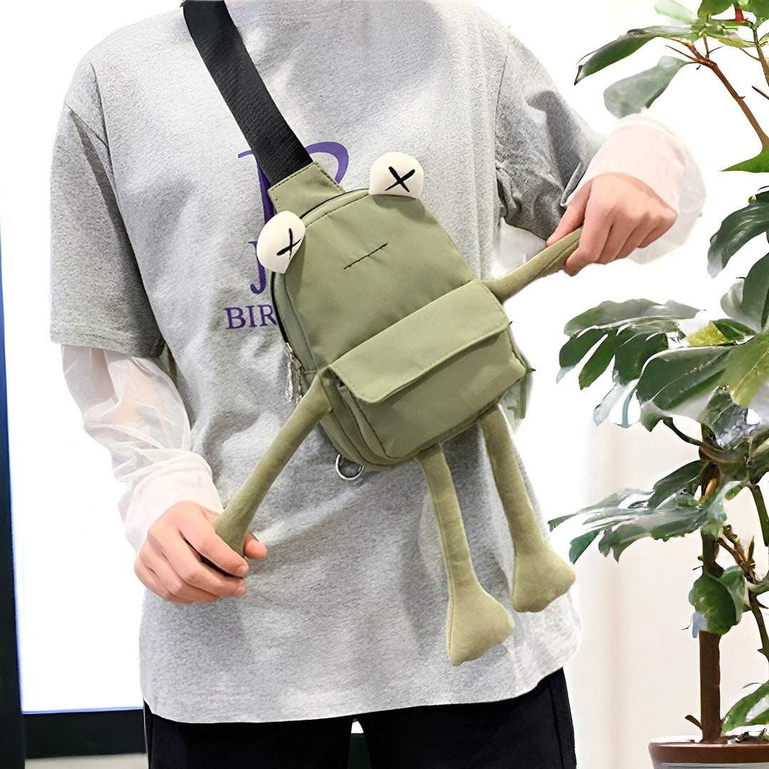 Cute Frog Crossbody Bag, Daily Use Tote Bag, Kawaii Shoulder Bag,frog ...