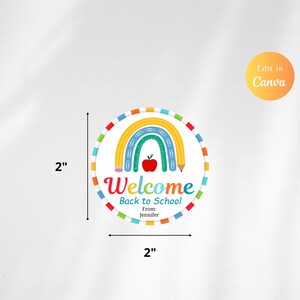 Editable WELCOME BACK to School Tags, First Day of School Gift TAG, 1st ...