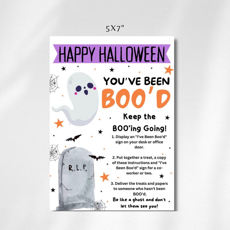 Editable YOU'VE BEEN Boo'd Signs, Halloween, Printable, Boo'd, Booed ...