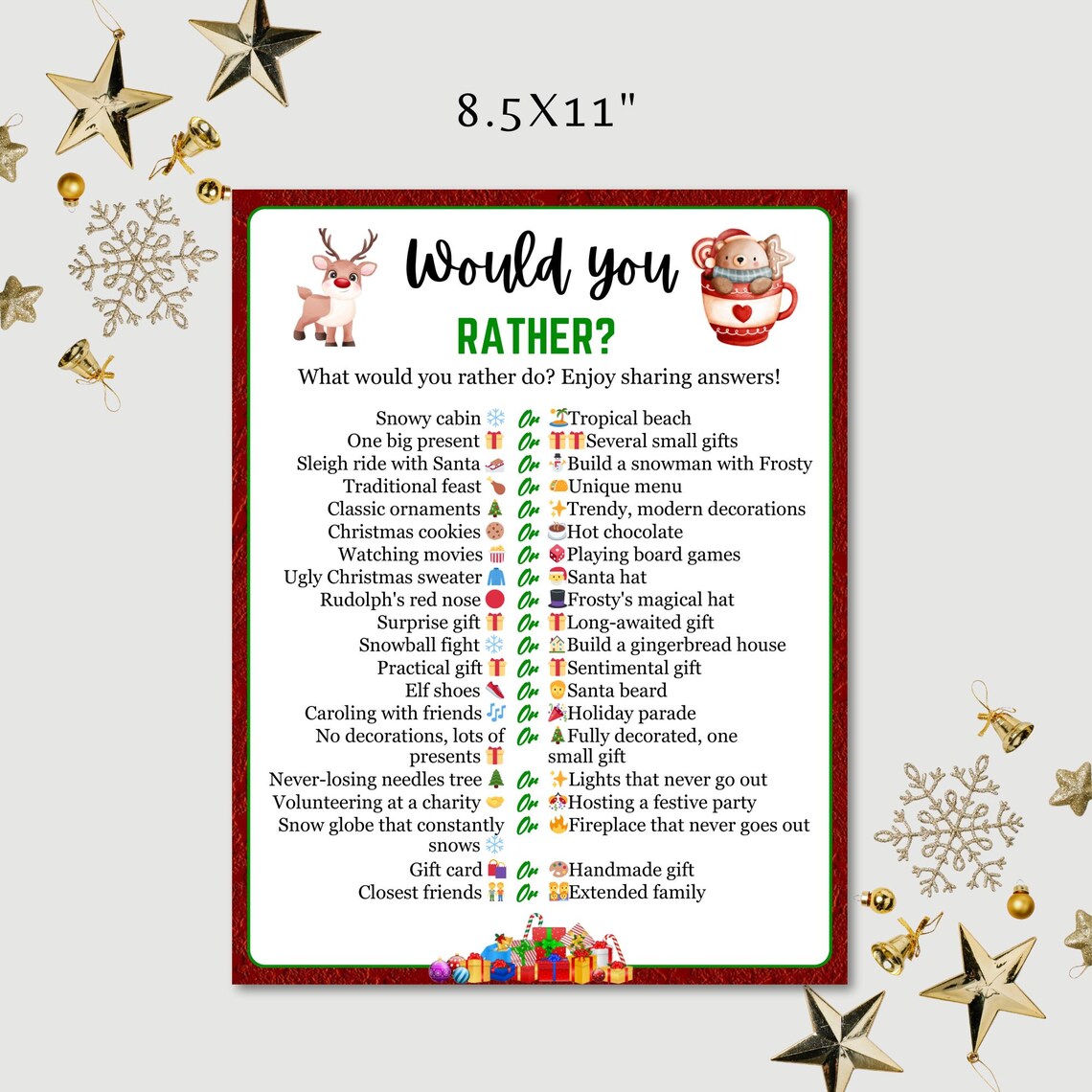 Christmas Would You Rather Game for Office Party | Family Christmas ...