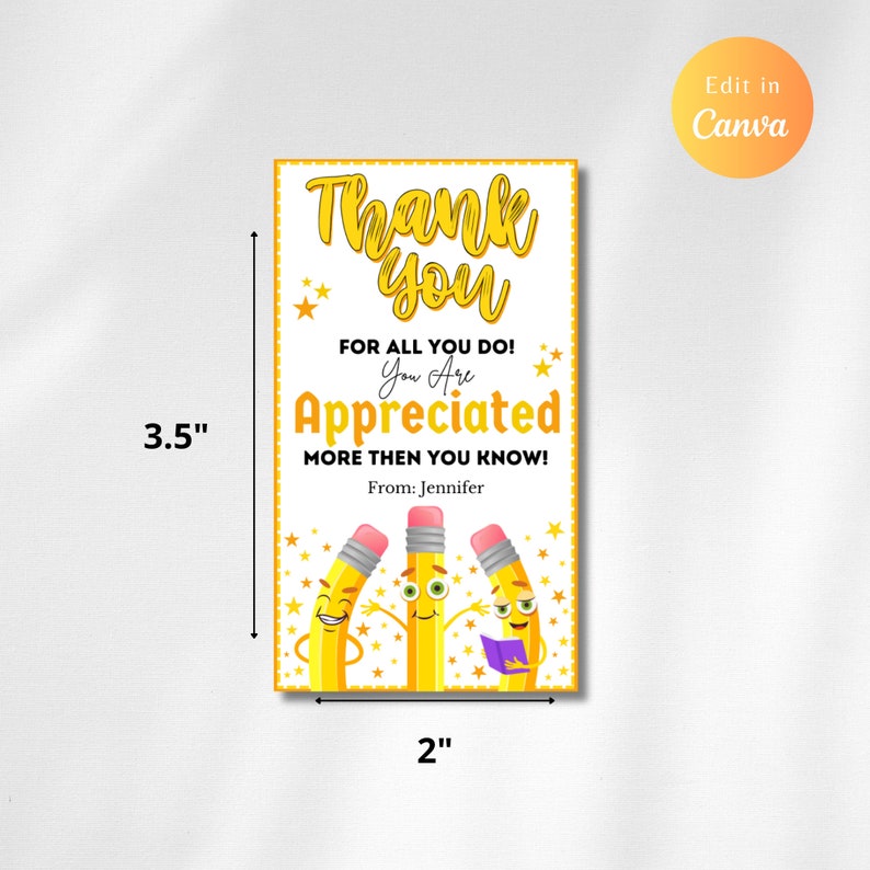 Editable Teacher Appreciation Week Gift Tags, Thank You Teacher Gift ...