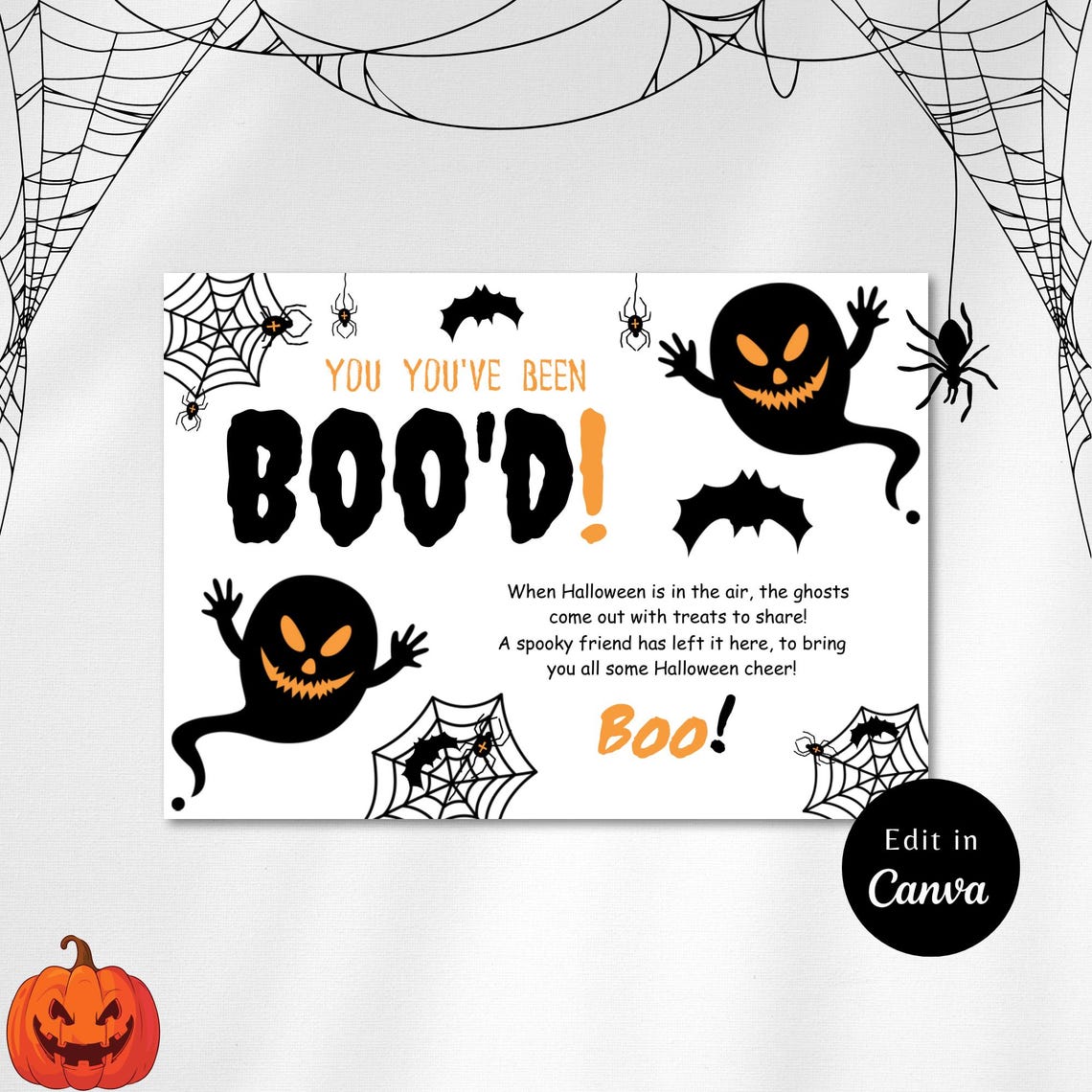 Editable YOU'VE BEEN Boo'd!, You've Been Boo'd, You've Been Boo'ed, Boo ...