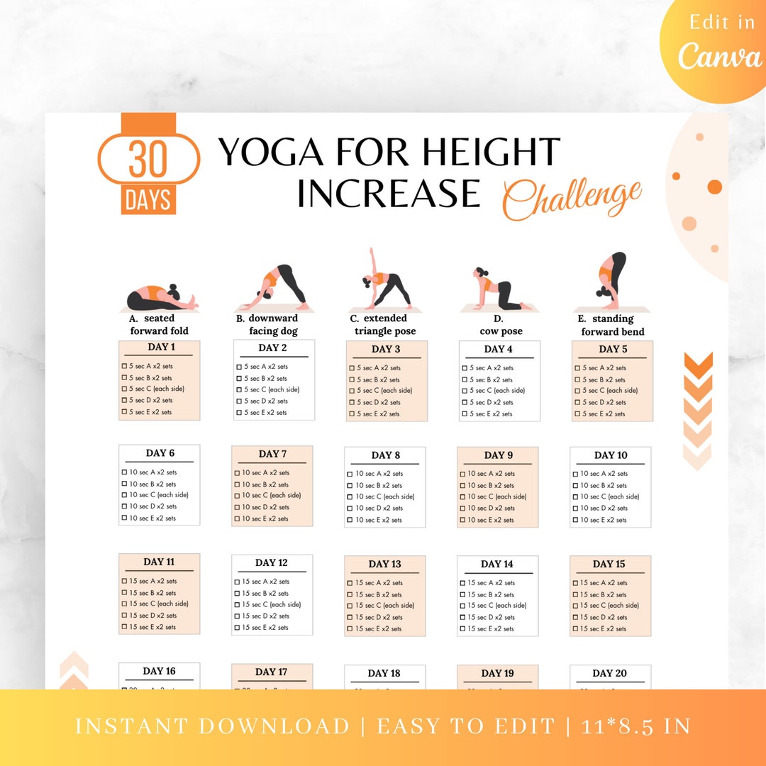 Editable 30 DAYS Yoga Challenge, Yoga, 30 Days Challenge, Yoga House ...