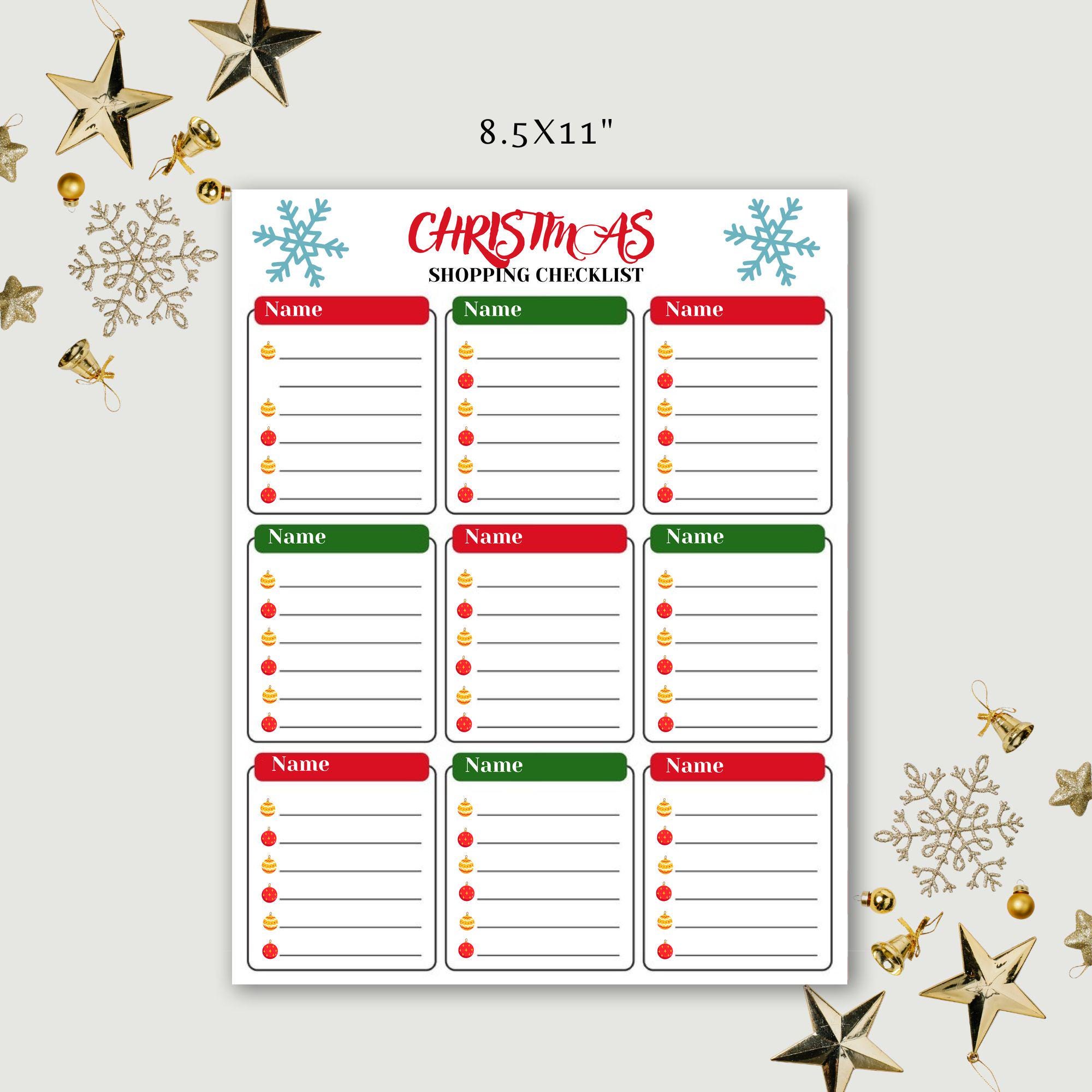 Christmas Preparation Checklist Printable, Christmas Checklist ...