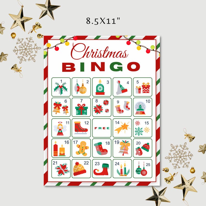 Editable Christmas Bingo Game christmas Bingo Cards Holiday Bingo Game ...