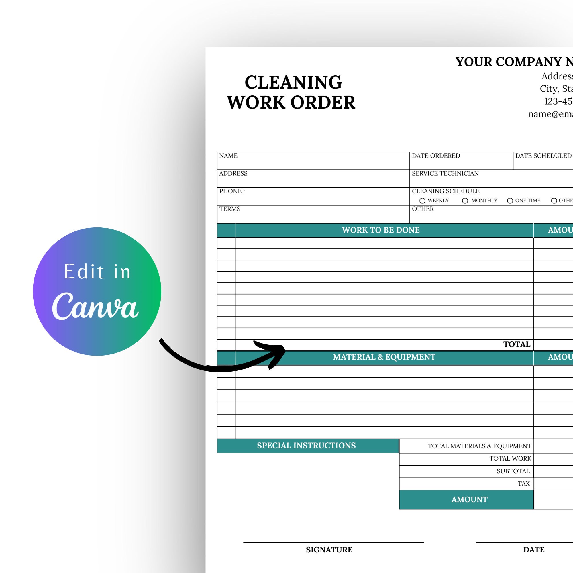 CLEANING PROPOSAL FORM, Checklist, Cleaning Business, Office Cleaning ...