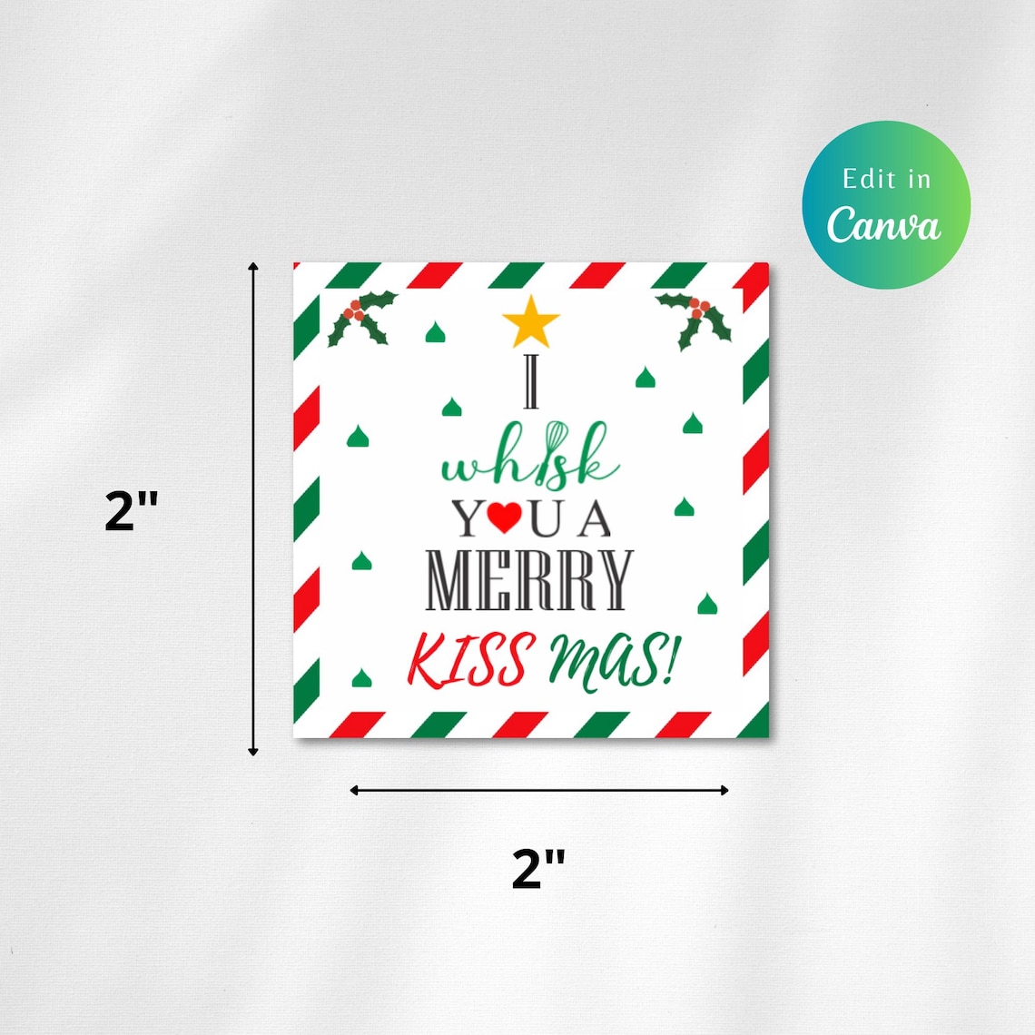 Editable I WHISK You A Merry Kissmas, Christmas, Whisk, Wish, Baking ...