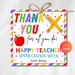 Editable Teacher Appreciation Week Gift Tags Thank You Teacher Gift Tag ...