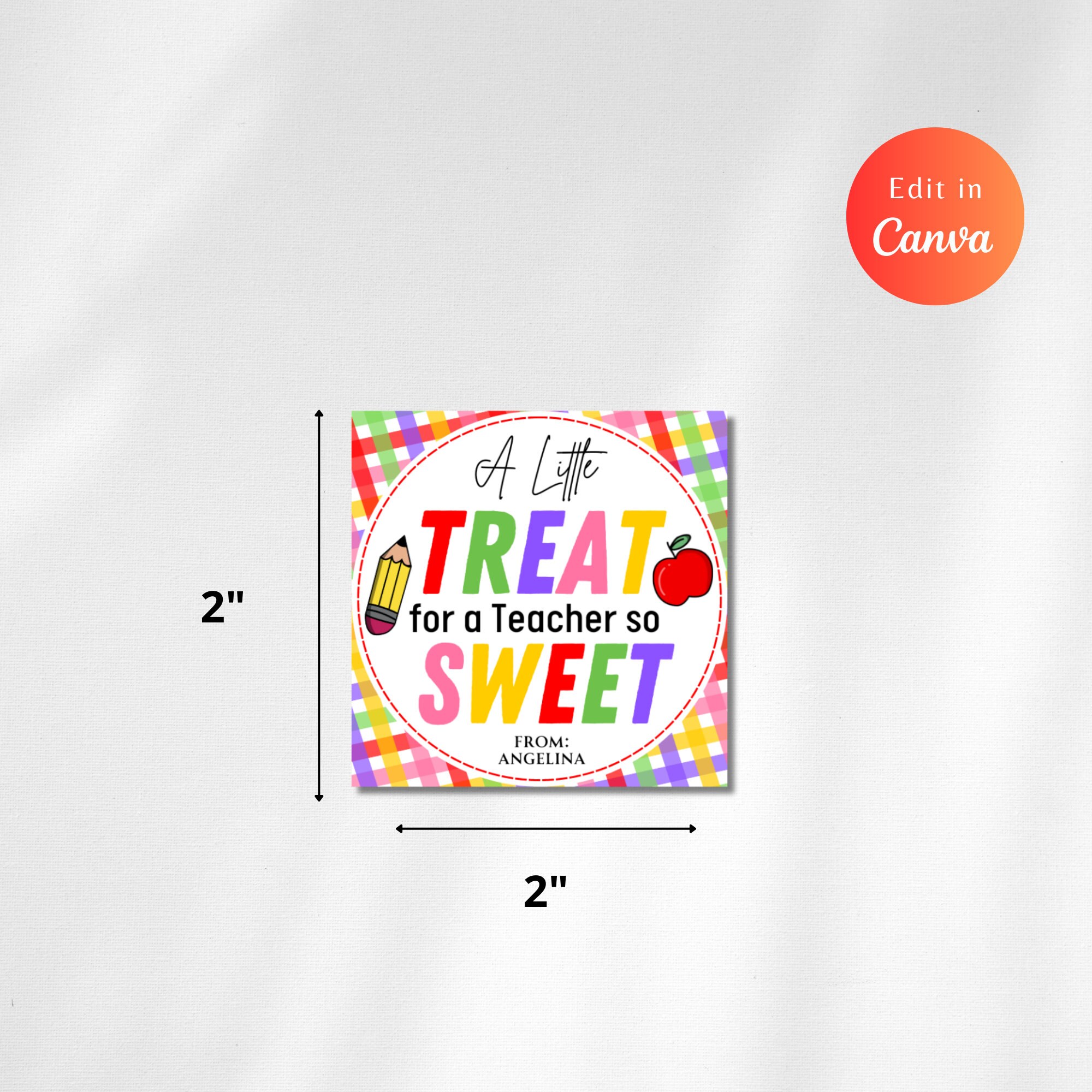 Editable Sweet Treat Teacher Tag, Teacher Appreciation Tags, End of ...