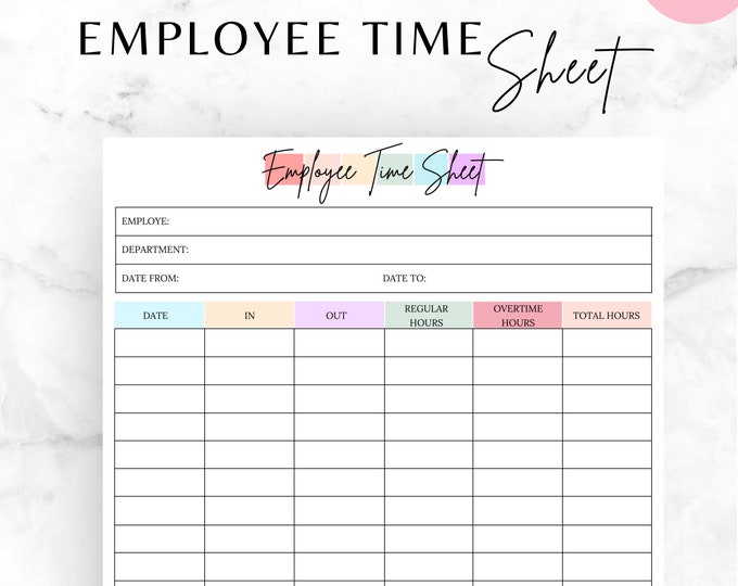 Editable EMPLOYEE TIME OFF, Time off Request, Pto Request Form ...