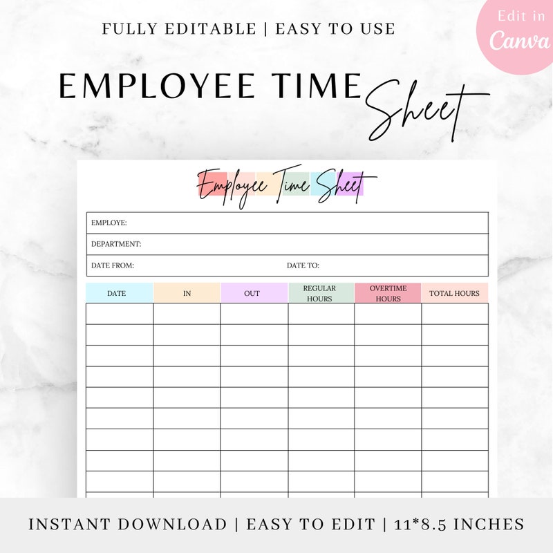 Staff Record Template Pdf - Etsy