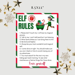 EDITABLE ELF RULES Sign, Welcome Elf Letter, Elf Hello Sign, Rules to ...