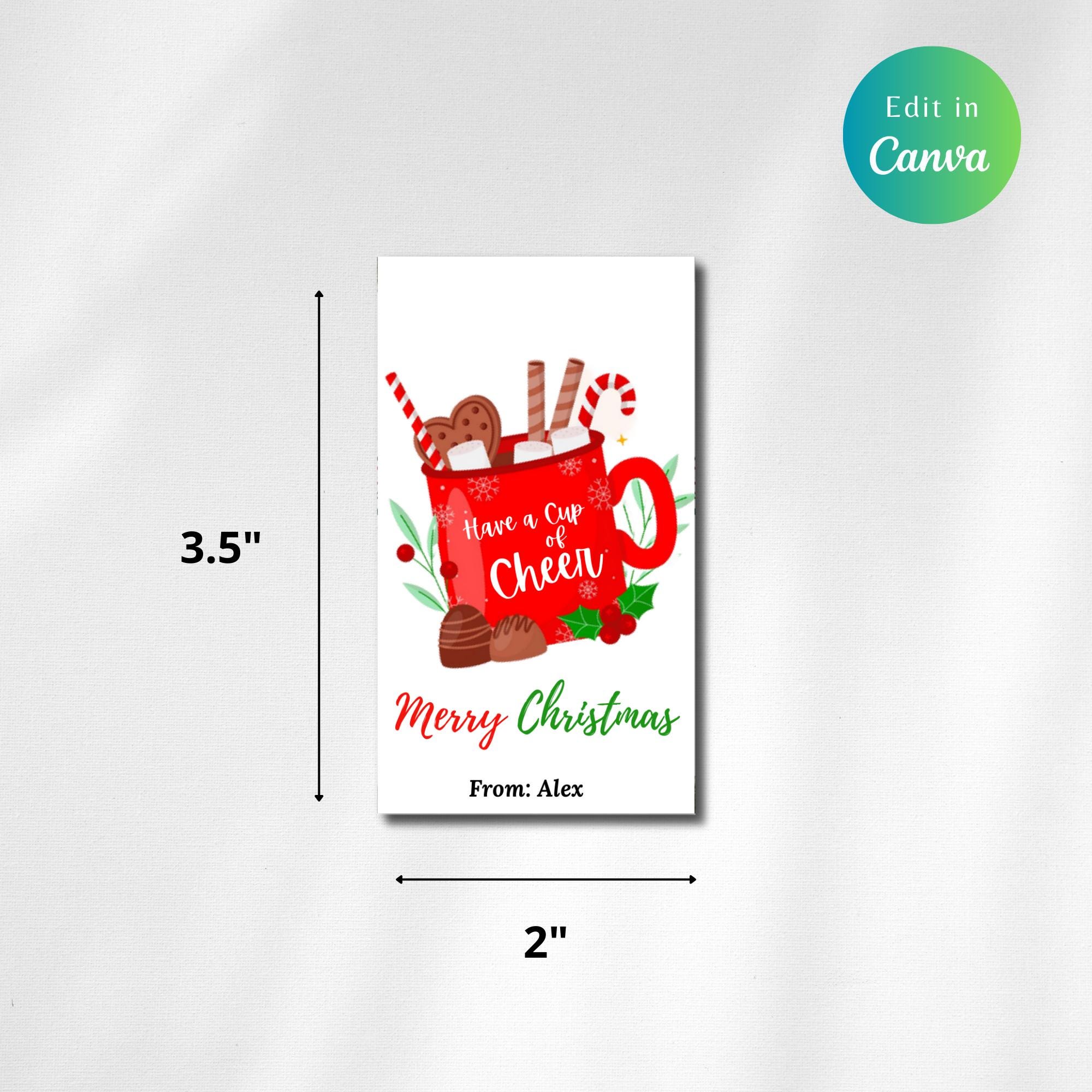 Editable Christmas Coffee Gift Card Holder, Printable, Coffee, Gift ...