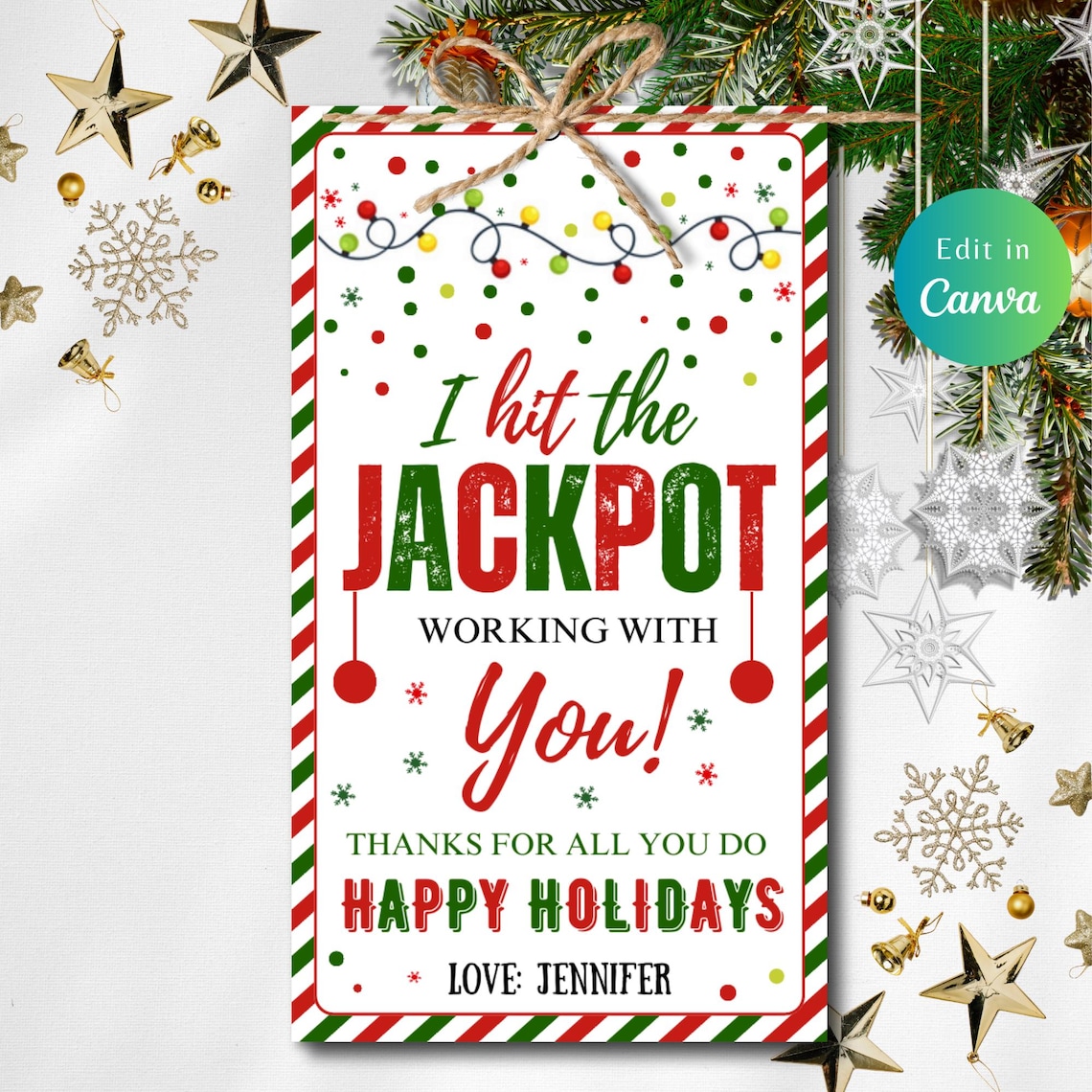 Editable TEACHER Tag, Hit the JACKPOT Working With You, LOTTERY Ticket ...