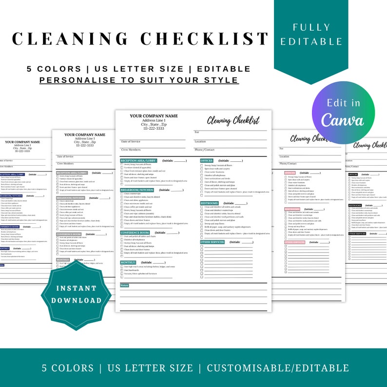 CLEANING PROPOSAL FORM, Checklist, Cleaning Business, Office Cleaning ...