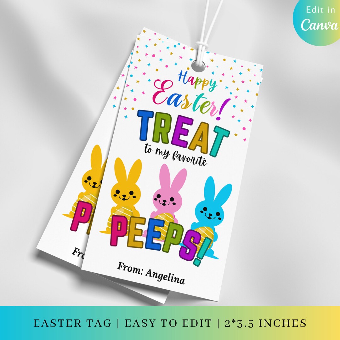 PRINTABLE EASTER GIFT Tags, Easter Tags, Easter Gift Tags, Easter Favor ...
