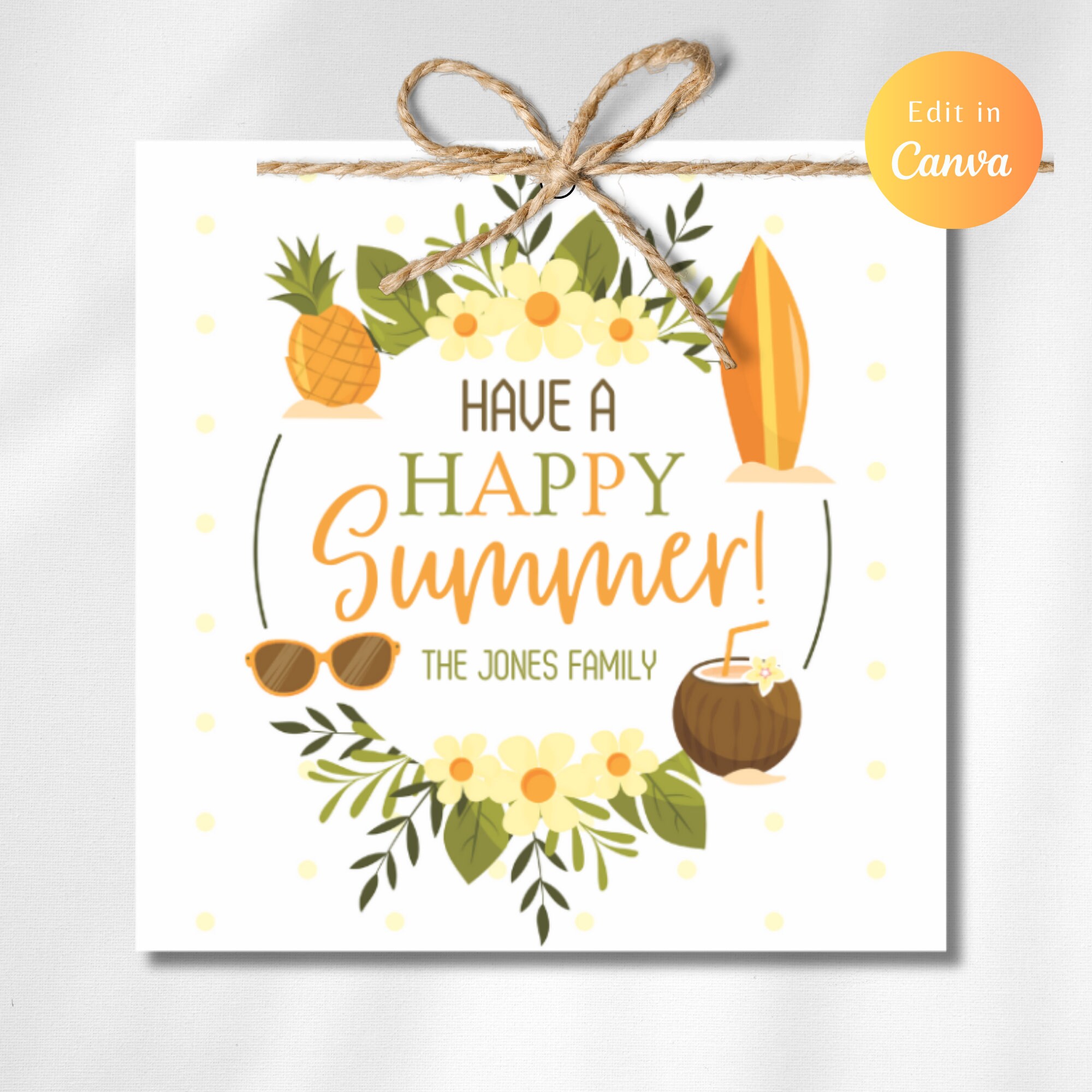 Editable End of School Gift Tags for Teachers, Last Day of School Gift ...