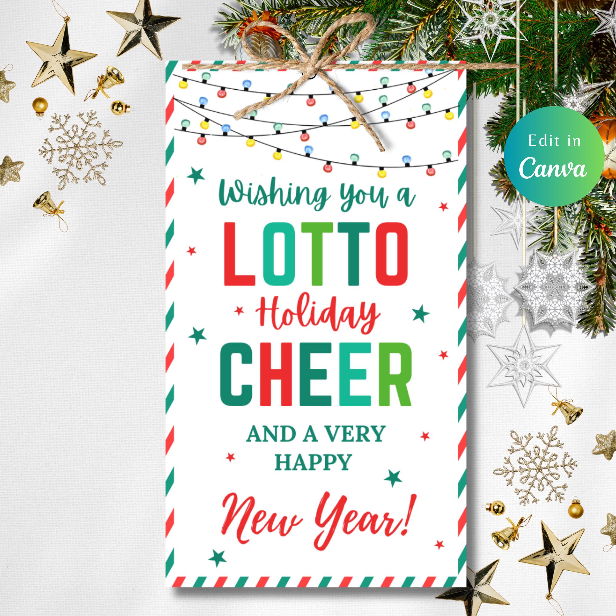 Editable LOTTO GIFT TAGS Christmas, Indigo Ink Boutique, Digital Treat ...