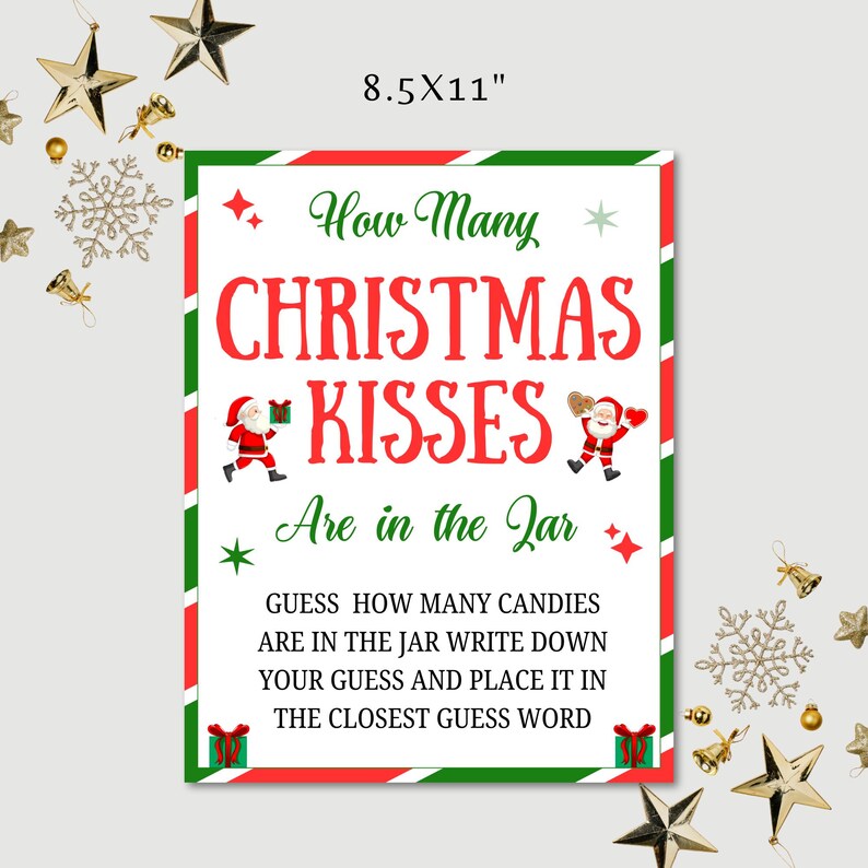 Editable GUESS HOW Many Candy Canes in the Jar, Count the Candies, How ...