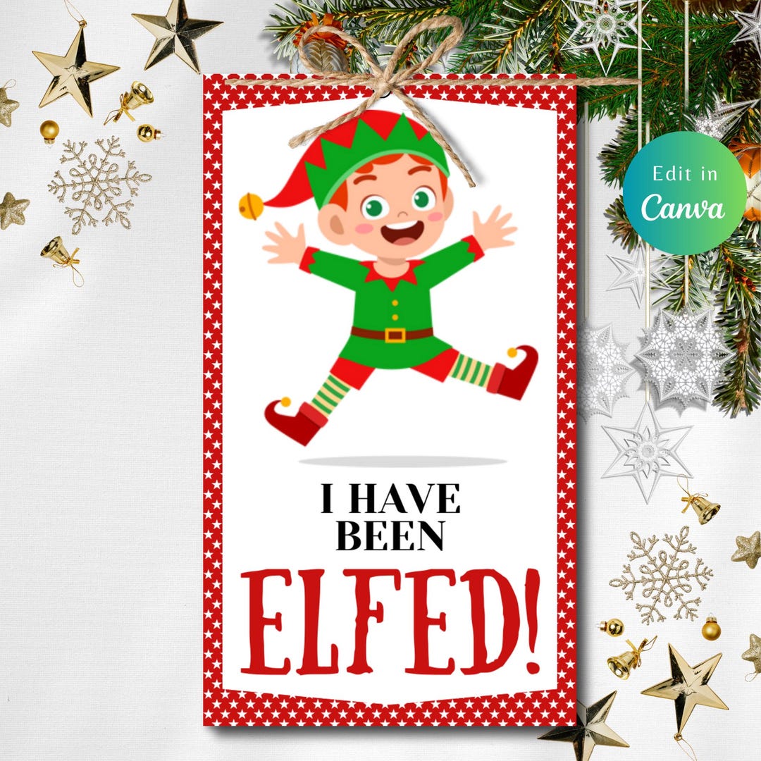 Editable I’VE BEEN ELFED Coworker Game, Fun Christmas Sign for Holiday ...