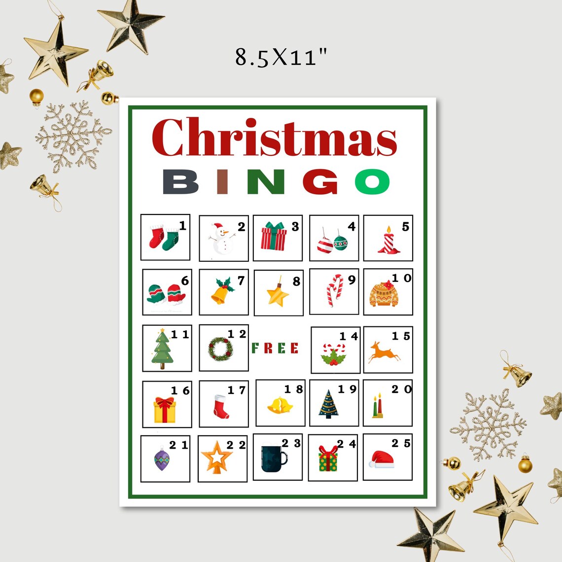 Editable Christmas Bingo Game, Christmas Bingo Cards, Holiday Bingo ...