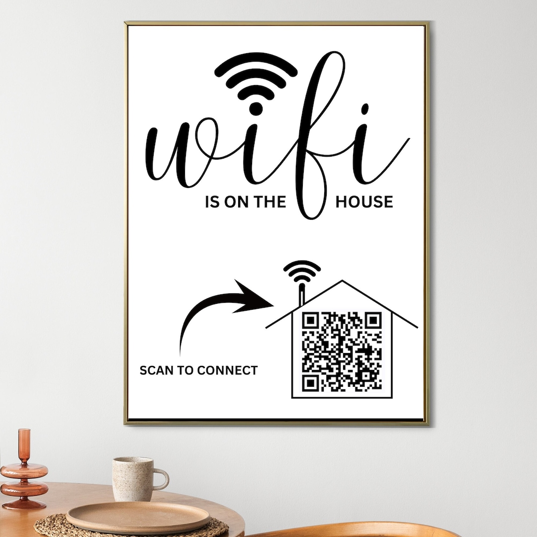 Editable WIFI SIGN QR Code, Home Airbnb Wif,vacation Rental,guest ...