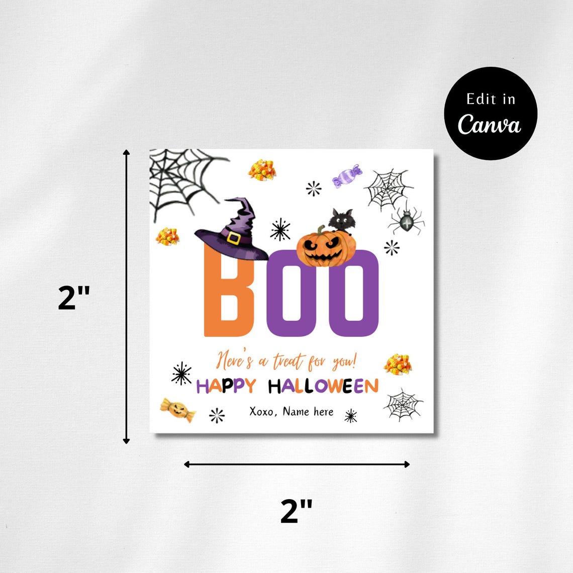 Editable BOO A TREAT for You Gift Tag, Thank You Tags, Favor Tags, Gift ...