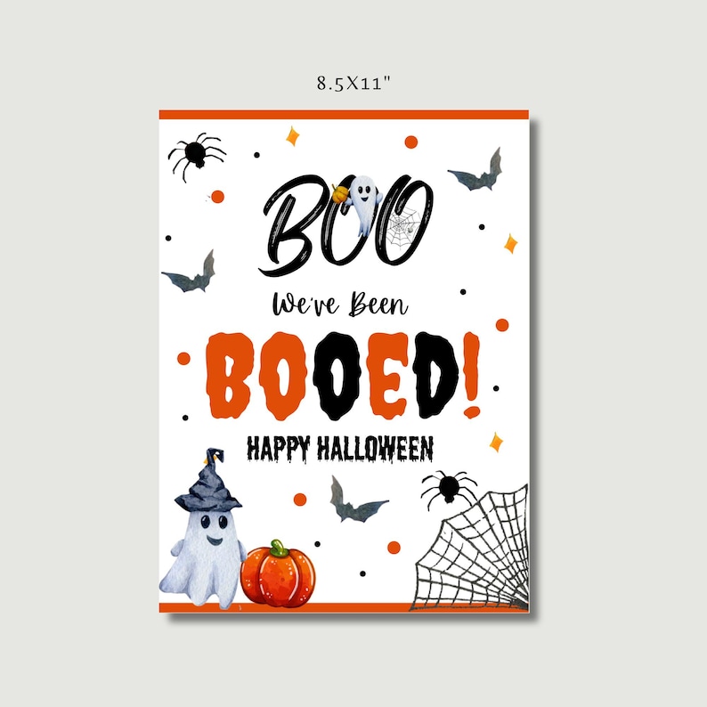 Editable WE'VE BEEN Booed Sign, You've Been Boo'd, Booed, We've Been ...