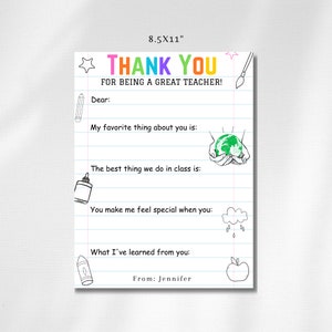 Editable Teacher Appreciation Week, Printable Teacher Appreciation Gift ...