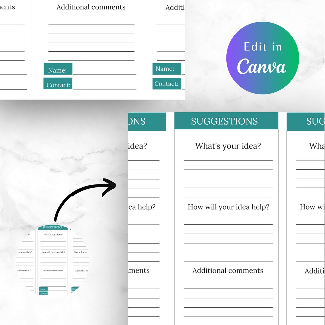 EMPLOYEE SUGGESTION CARD, Suggestion Box, Employee Suggest, Suggestion ...