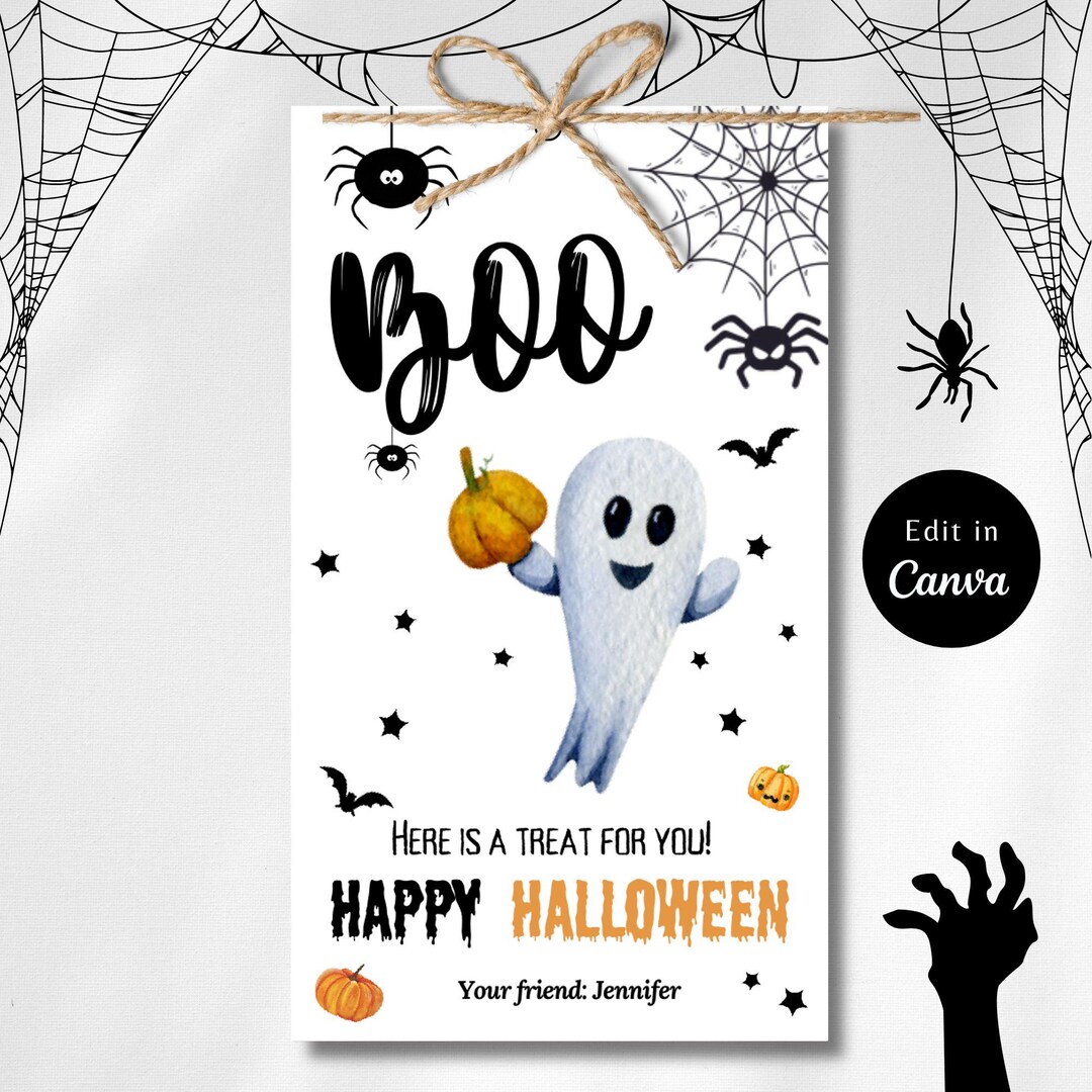 BOO GIFT TAG Printable, Favor Tags, Party Favors, Baby Shower Favors ...