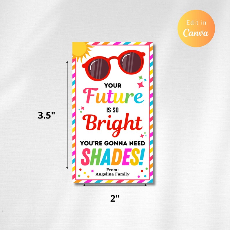 Editable Future so Bright You're Gonna Need Shades, End of the Year Tag ...