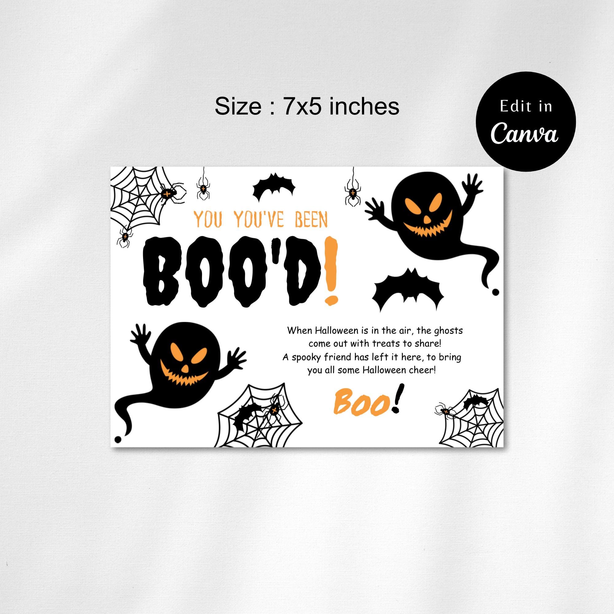 Editable YOU'VE BEEN Boo'd!, You've Been Boo'd, You've Been Boo'ed, Boo ...