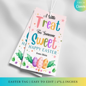 Editable TREAT FOR Someone Sweet Easter Gift, Printable, Easter, Sweet ...