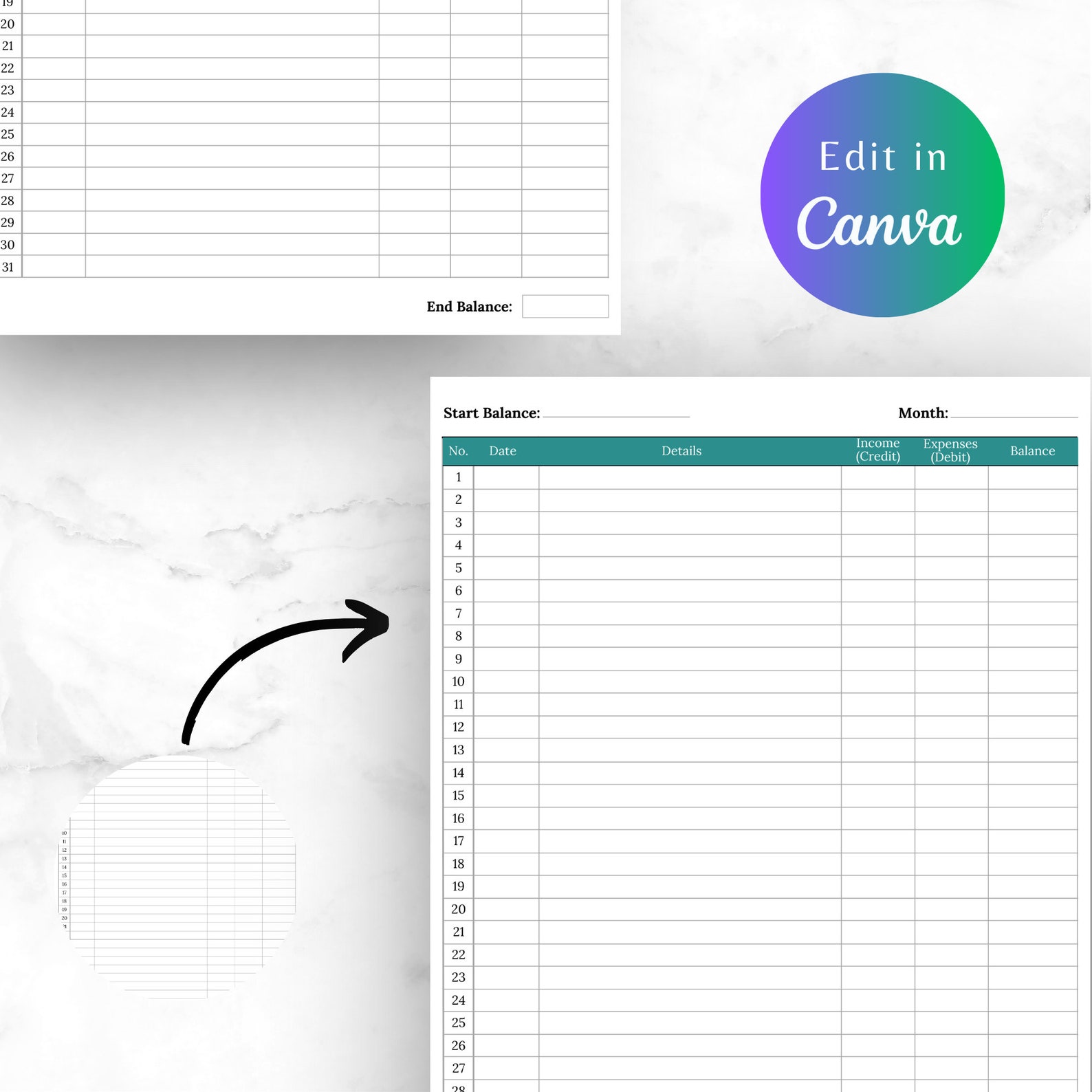 ACCOUNTING LEDGER GENERAL Ledger Sheet Editable , Business Ledger ...