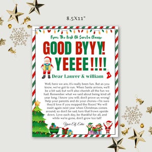 EDITABLE GOODBYE LETTER From Elf, Editable Elf Letter, Elf Letter, on ...
