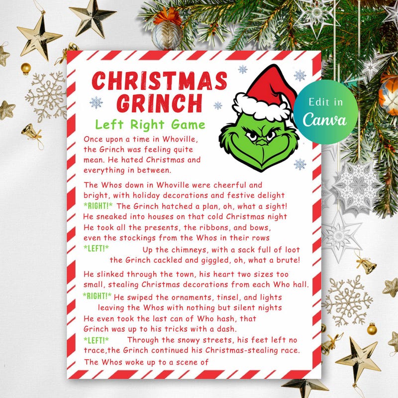 Grinch Scavenger Hunt - Etsy