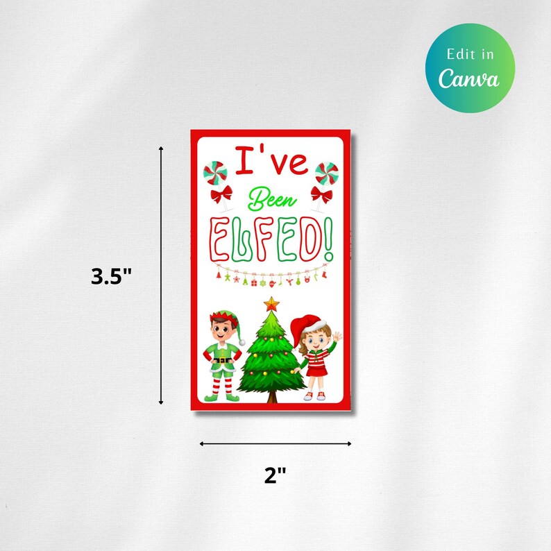 Editable I'VE BEEN Elfed Coworker Game, Elfed Sign, Christmas Fun ...