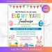 Editable EASTER EGG My Yard Fundraiser Flyer, Egg My Yard, Fundraiser ...