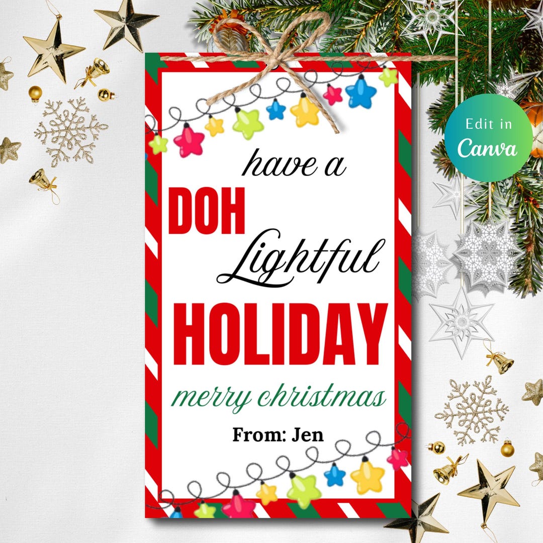 Editable CHRISTMAS Dough Tag, Holiday Events, Ideal for COMMUNITY ...