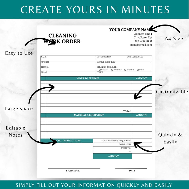CLEANING PROPOSAL FORM, Checklist, Cleaning Business, Office Cleaning ...