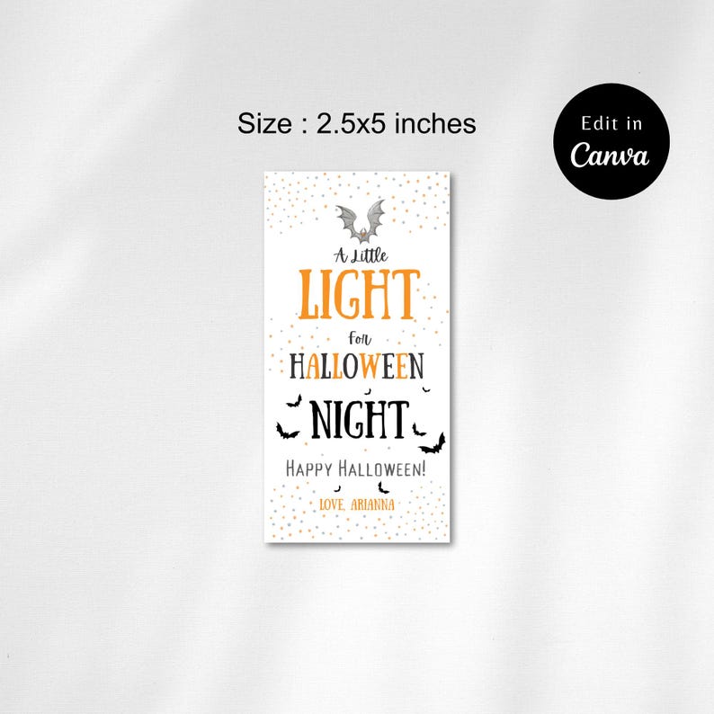 Editable HALLOWEEN GLOW Stick Holder, Halloween Gifts, Glow Stick ...