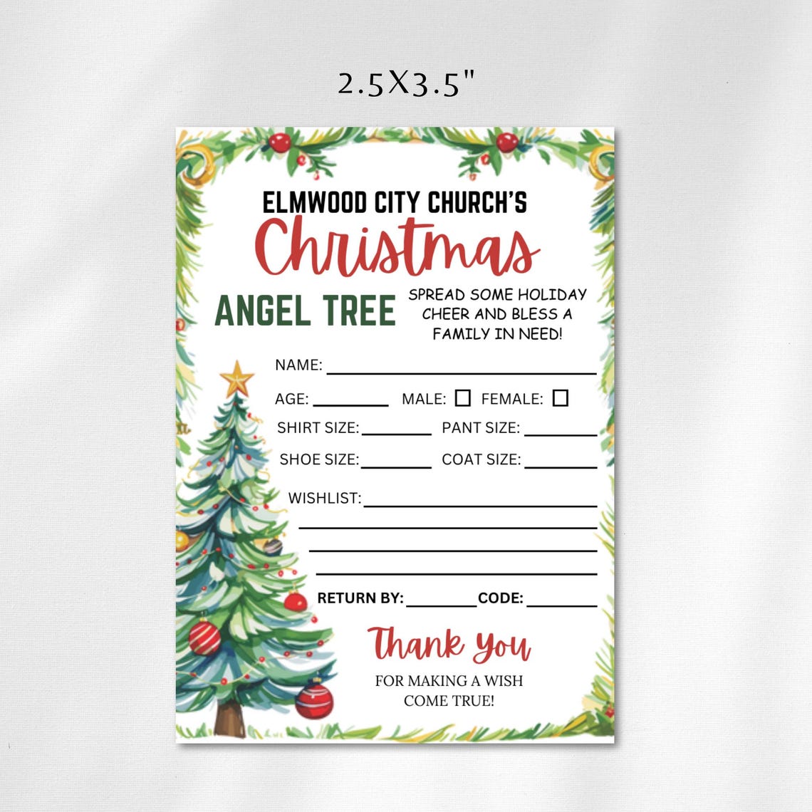 Editable CHRISTMAS GIVING Tree Gift Tag, Giving Tree Flyer, Giving Tree ...